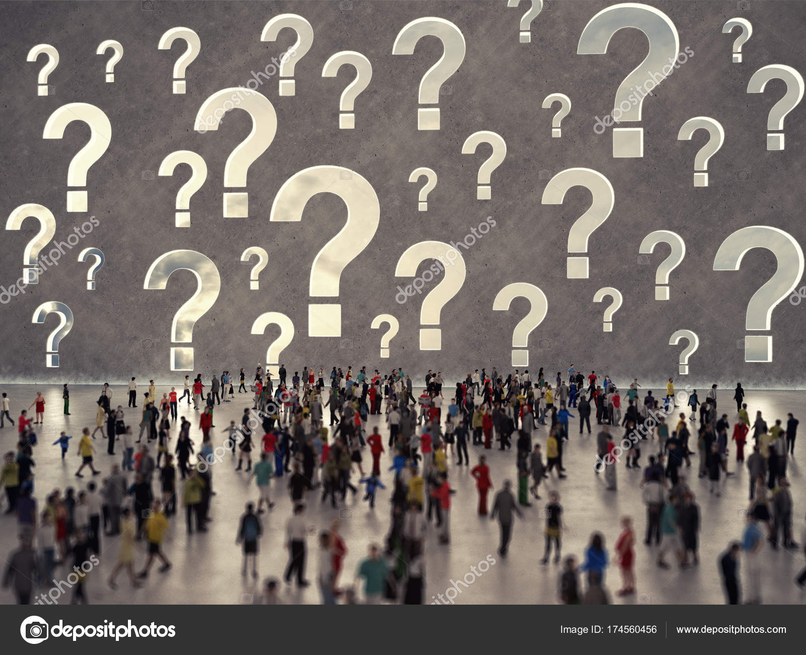 Confused people seeking answers — Stock Photo © alphaspirit #174560456