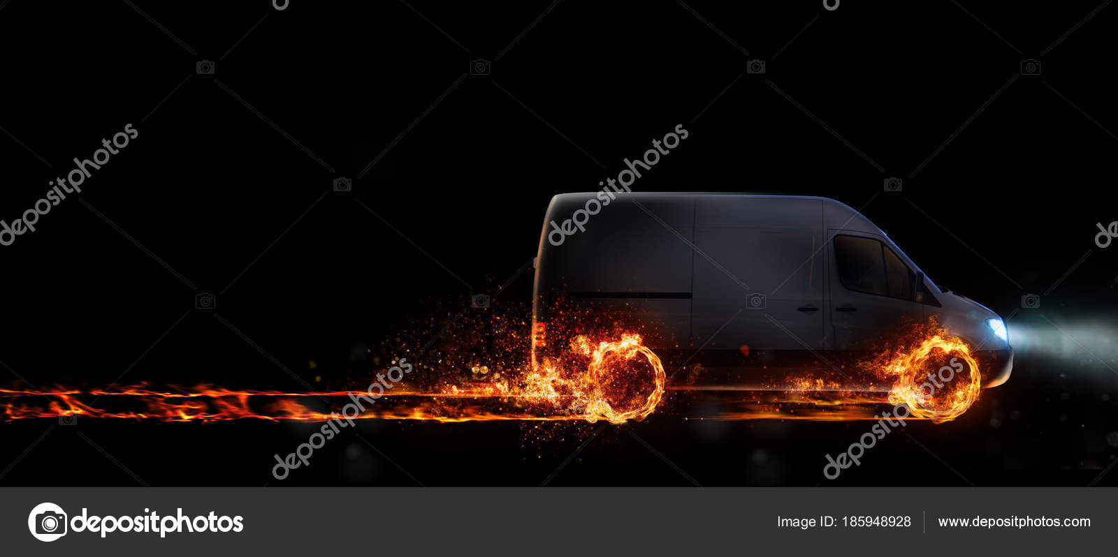 Super fast delivery of package service — Stock Photo © alphaspirit ...