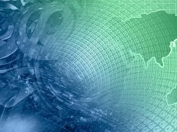 Digits and map - abstract computer background - Stock Image - Everypixel