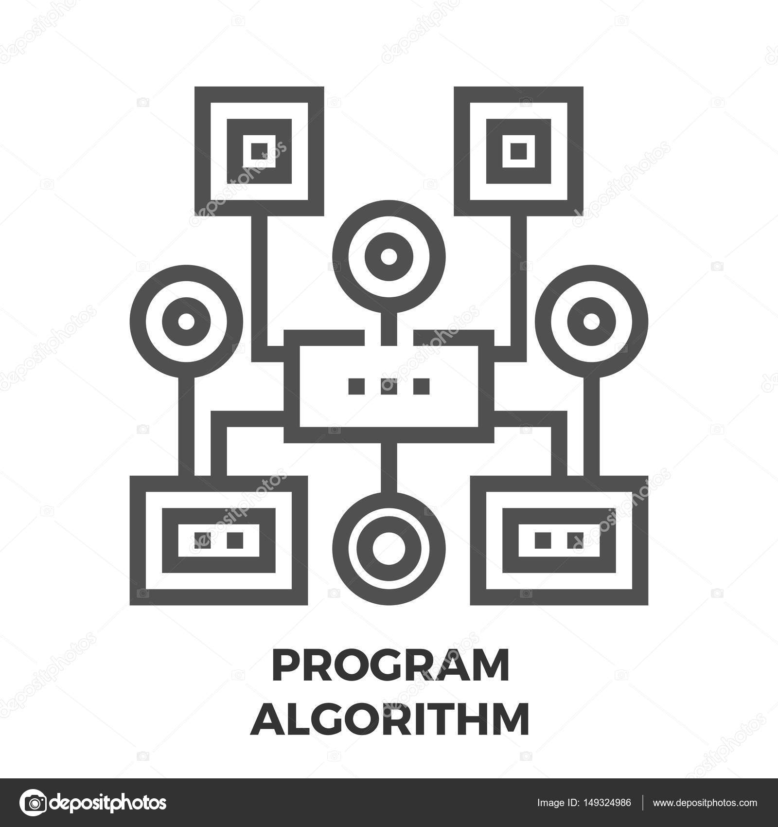 Program Algorithm Line Icon Stock Vector by ©leshkasmok 149324986