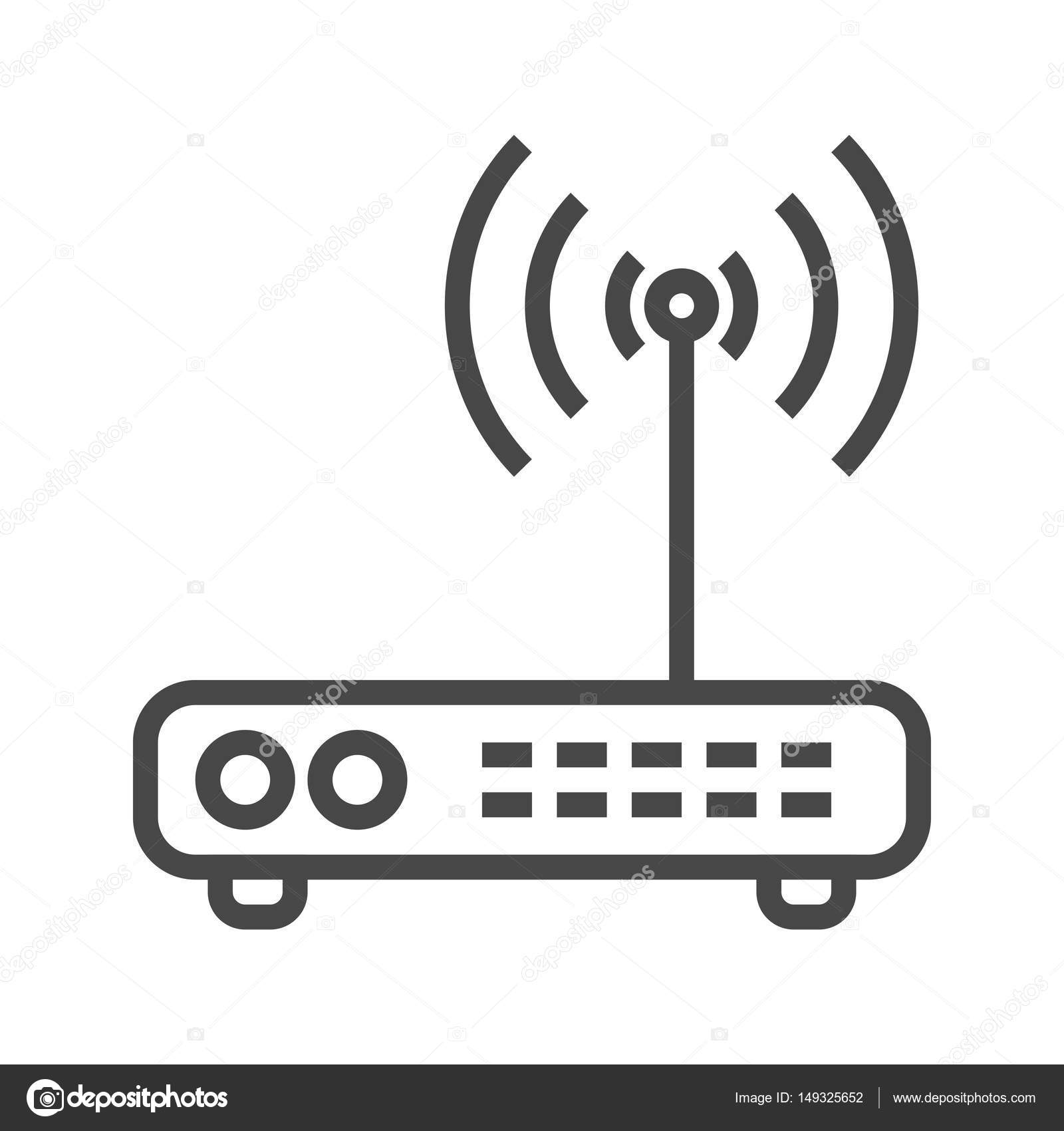 Router Line Icon Stock Vector Image by ©leshkasmok #149325652