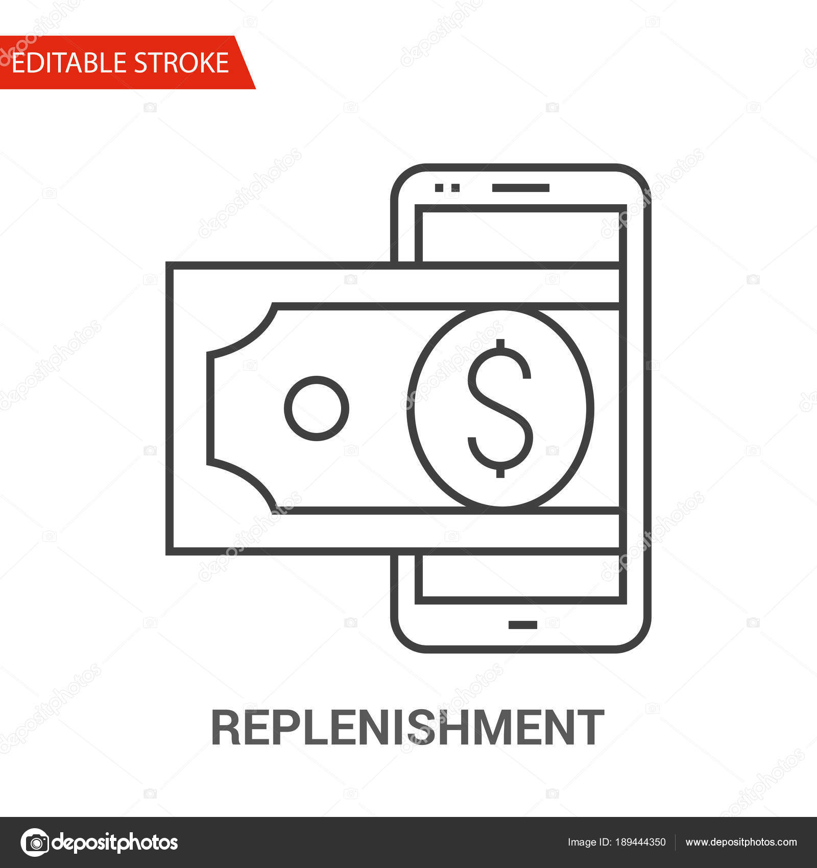 Replenishment Icon. Thin Line Vector Illustration Stock Vector Image by ...