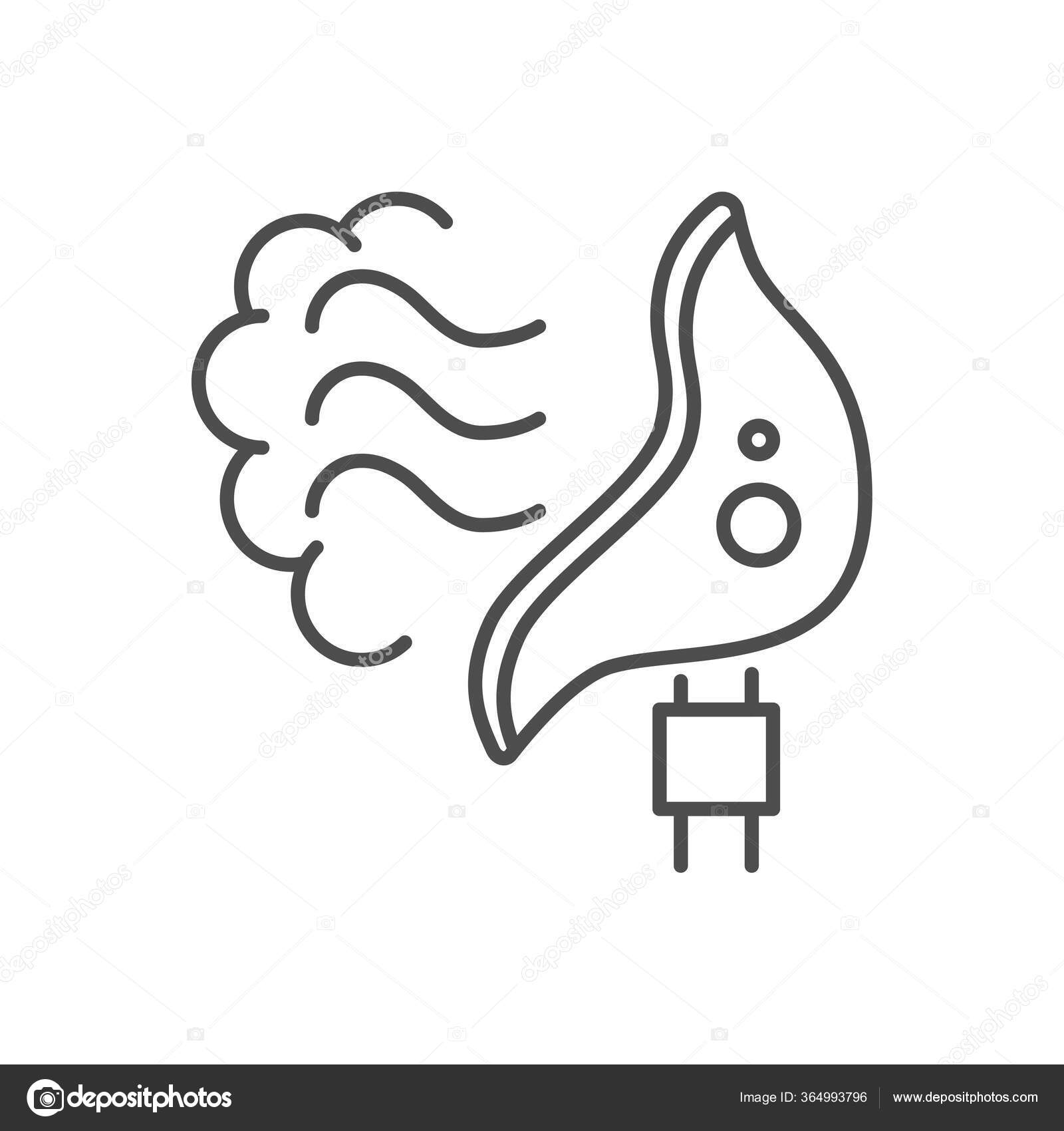 Mechanical ventilation related vector thin line icon. Stock Vector ...