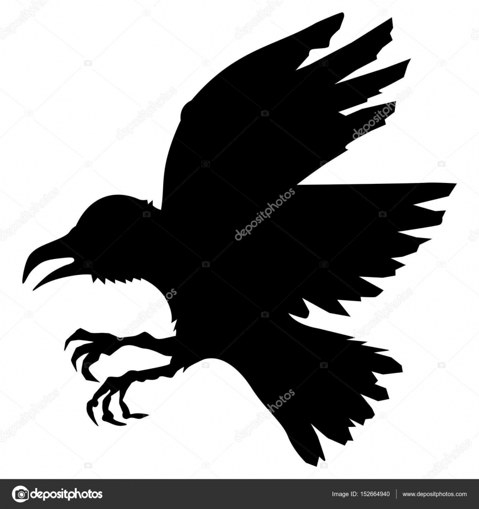 Raven Head Silhouette