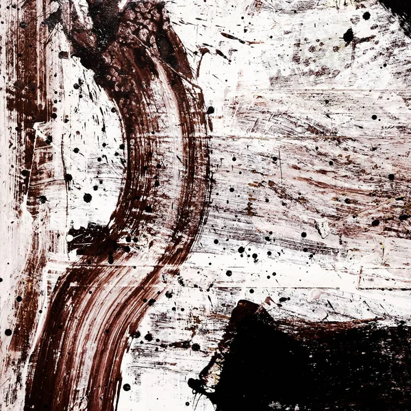 Abstract painting on canvas. Abstract expressionism. Grunge background ...