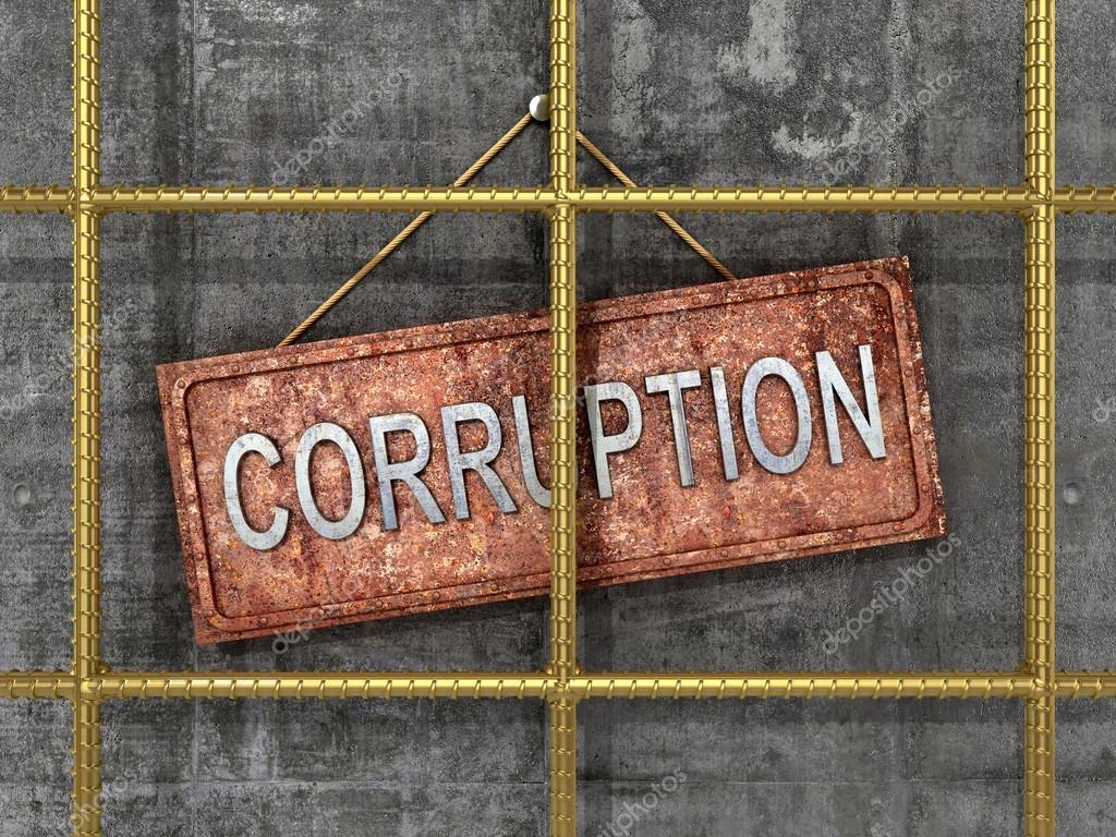 The fight against corruption. The concept of the fight against c Stock ...