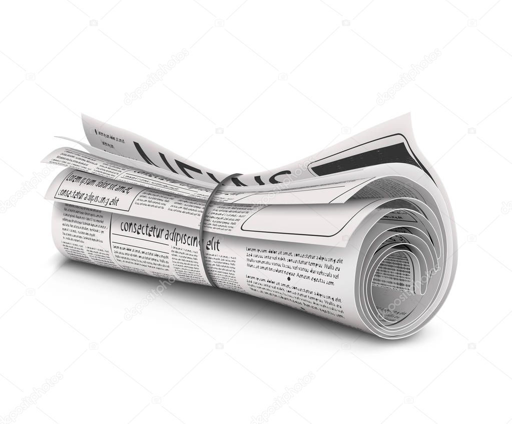 Folded Newspaper