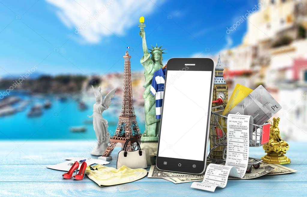 Viajar alrededor del mundo concepto. Las atracciones más populares wi 2023