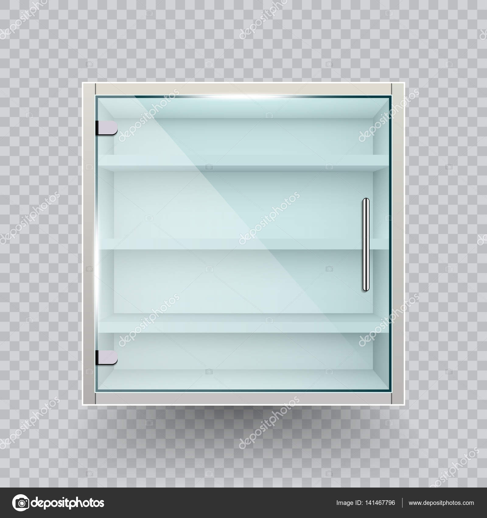 Empty glass cabinet on transparent background Stock Vector by ©urfingus ...