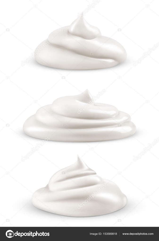 Set of cream isolated on white background Stock Vector Image by ...
