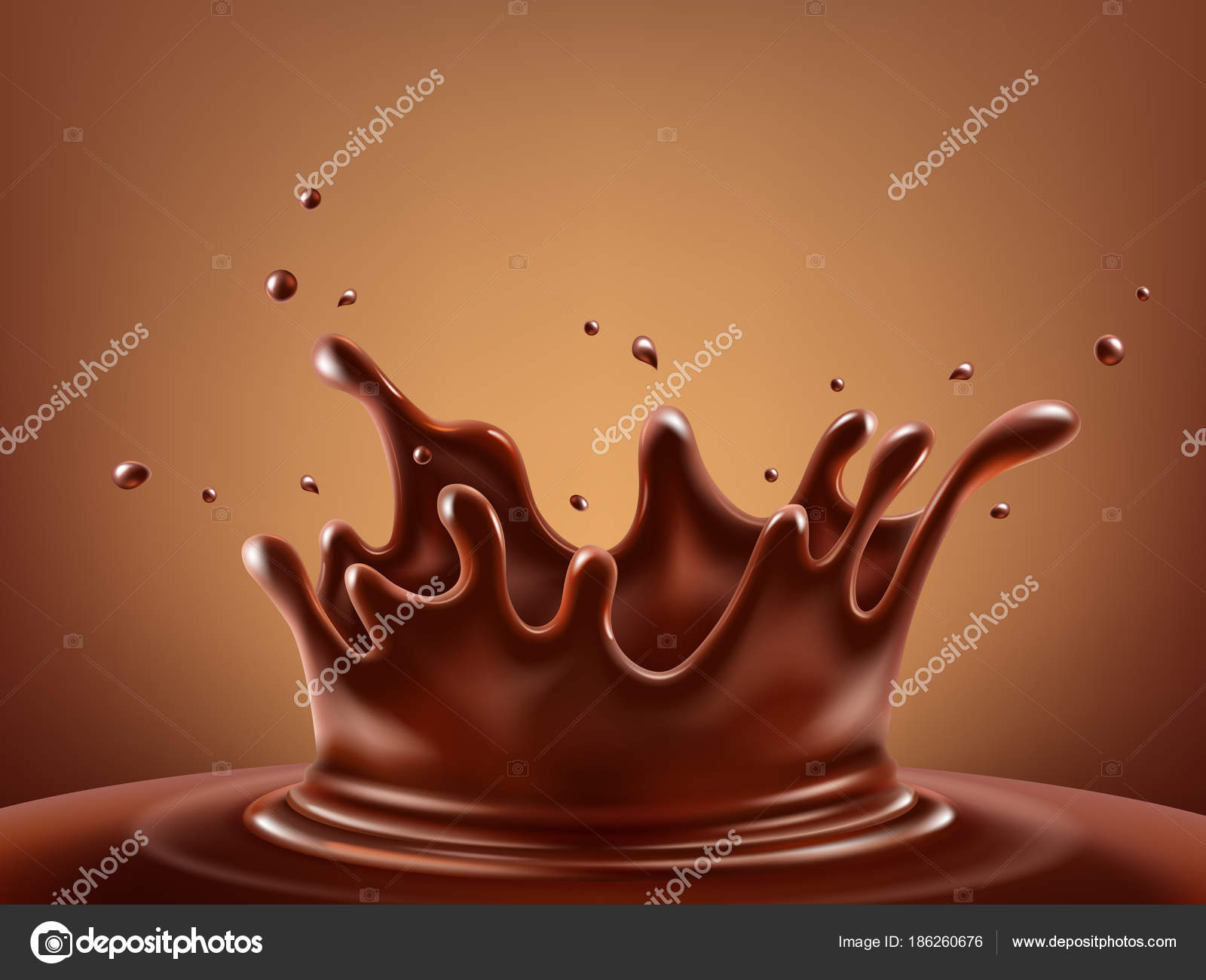 Hot chocolate splash Stock Vector Image by ©urfingus #186260676