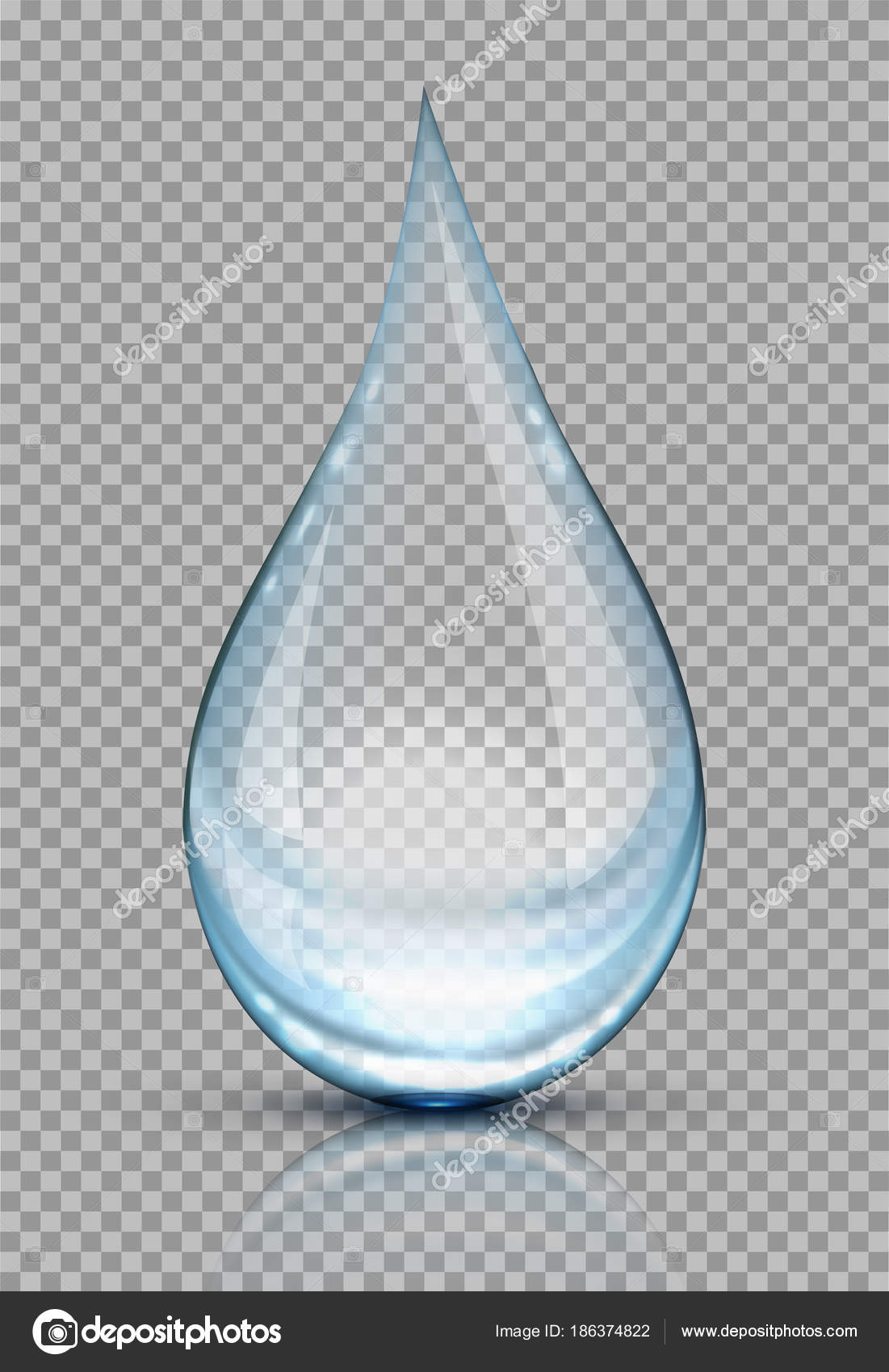 En dråbe vand på en gennemsigtig baggrund Stock-vektor af ©urfingus ...