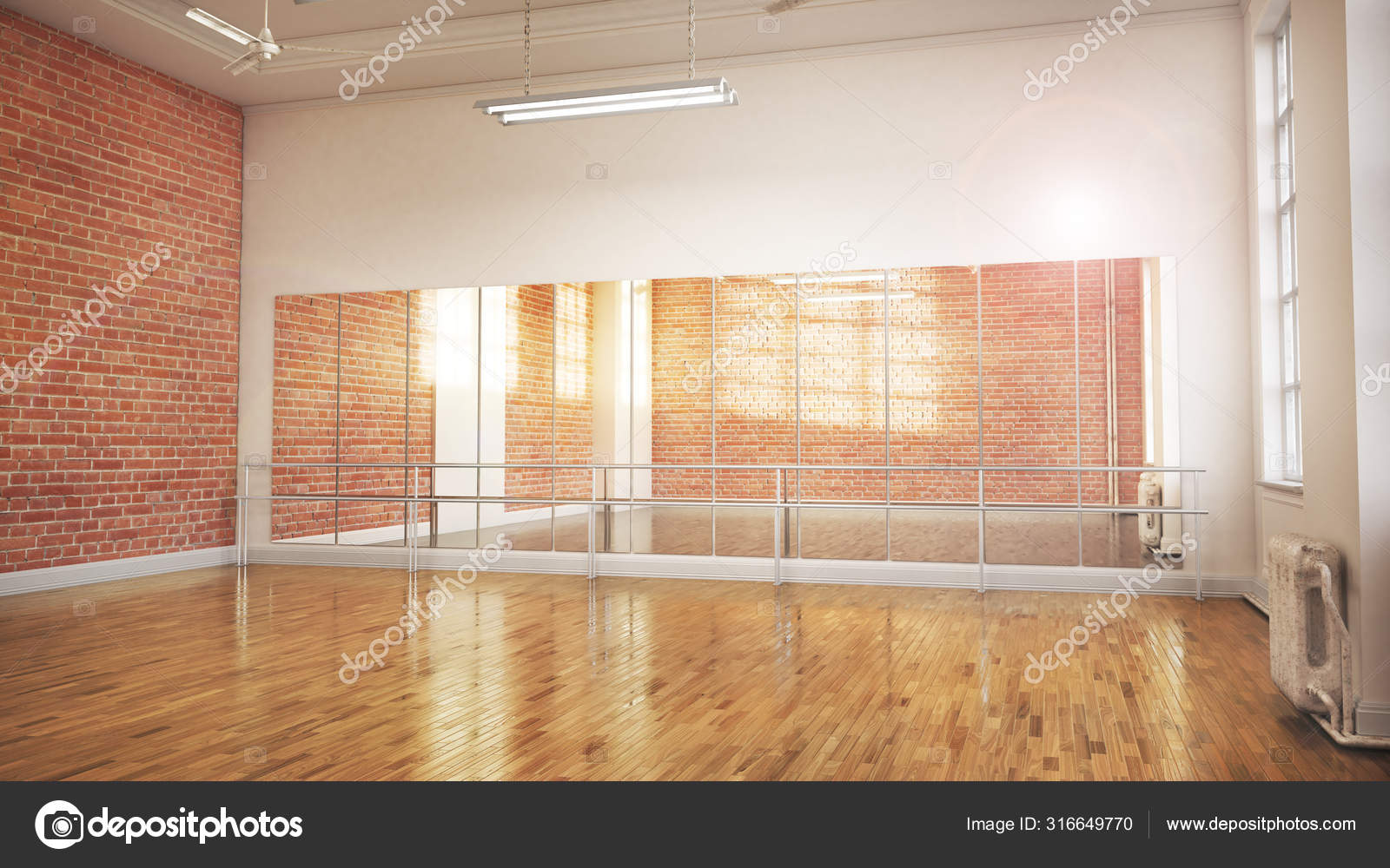 Empty Dance Studio Photography