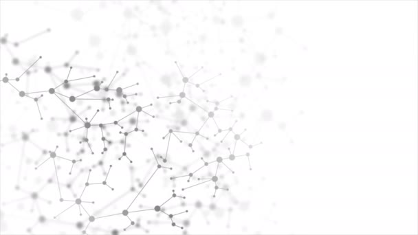Abstract grey DNA molecular structure animated background — Stock Video ...