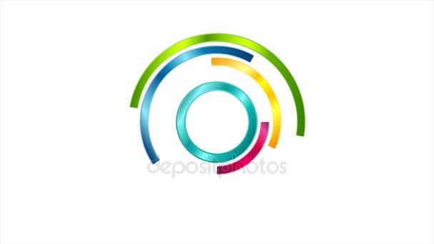 Glossy colorful loading waiting logo video animation Stock Video ...