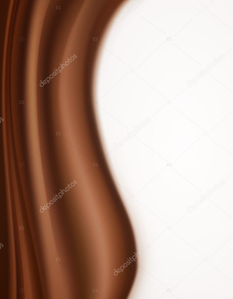Creamy chocolate border over white background. vector illustrati Stock ...