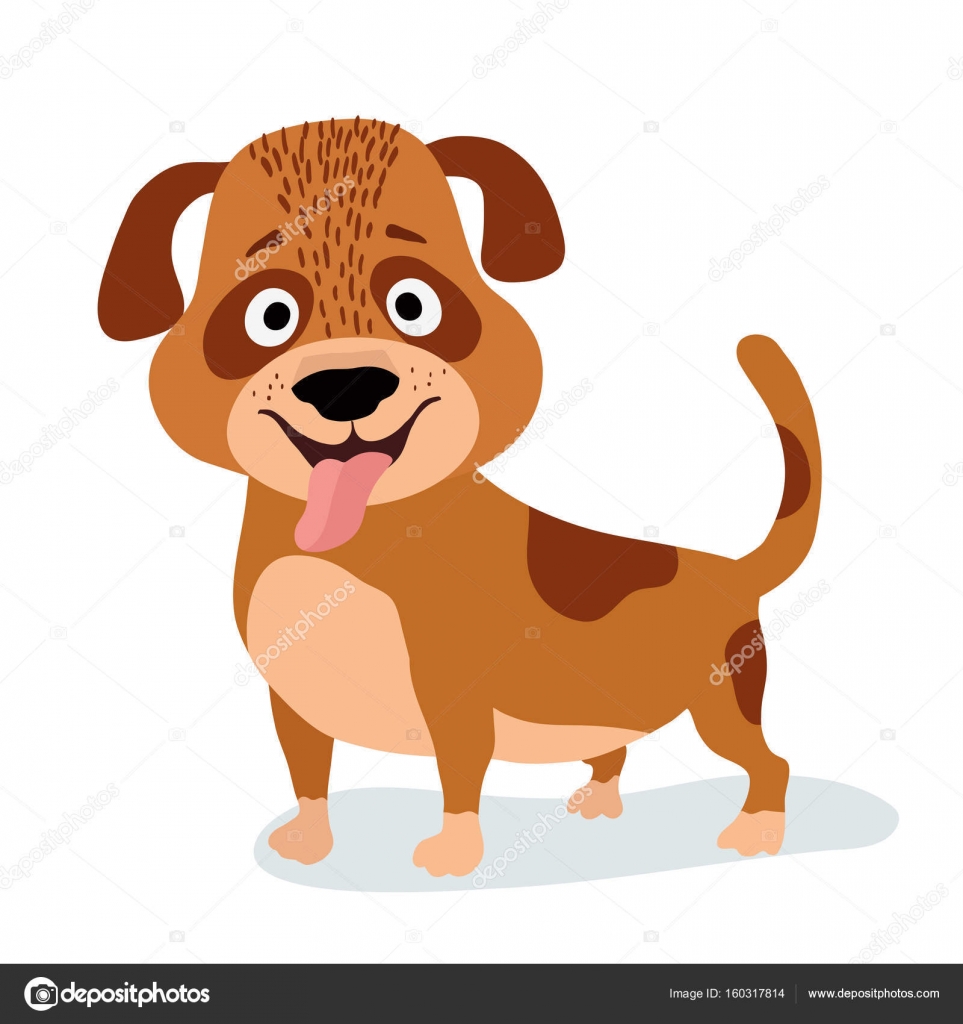 Cartoon dog standing. vector illustration Stock Vector Image by ...