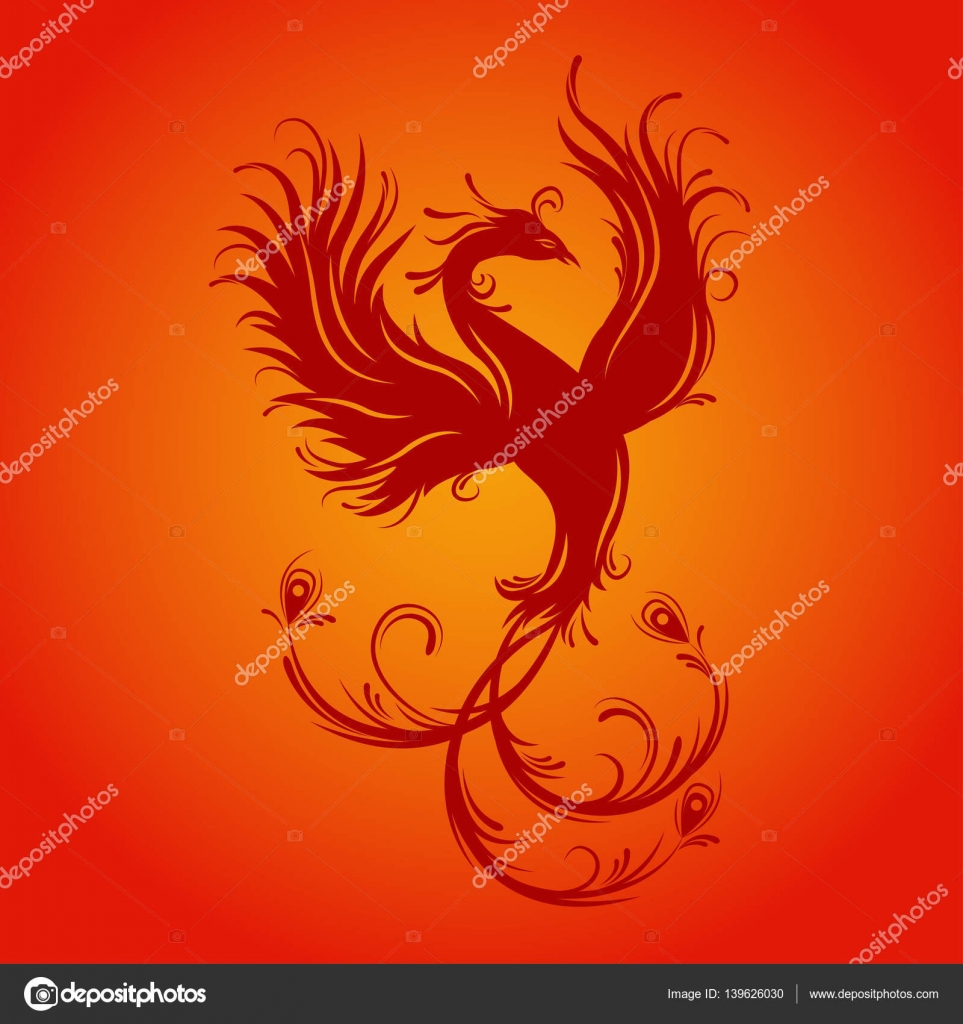 Red Fenix silhouette. — Stock Vector © sivanova #139626030