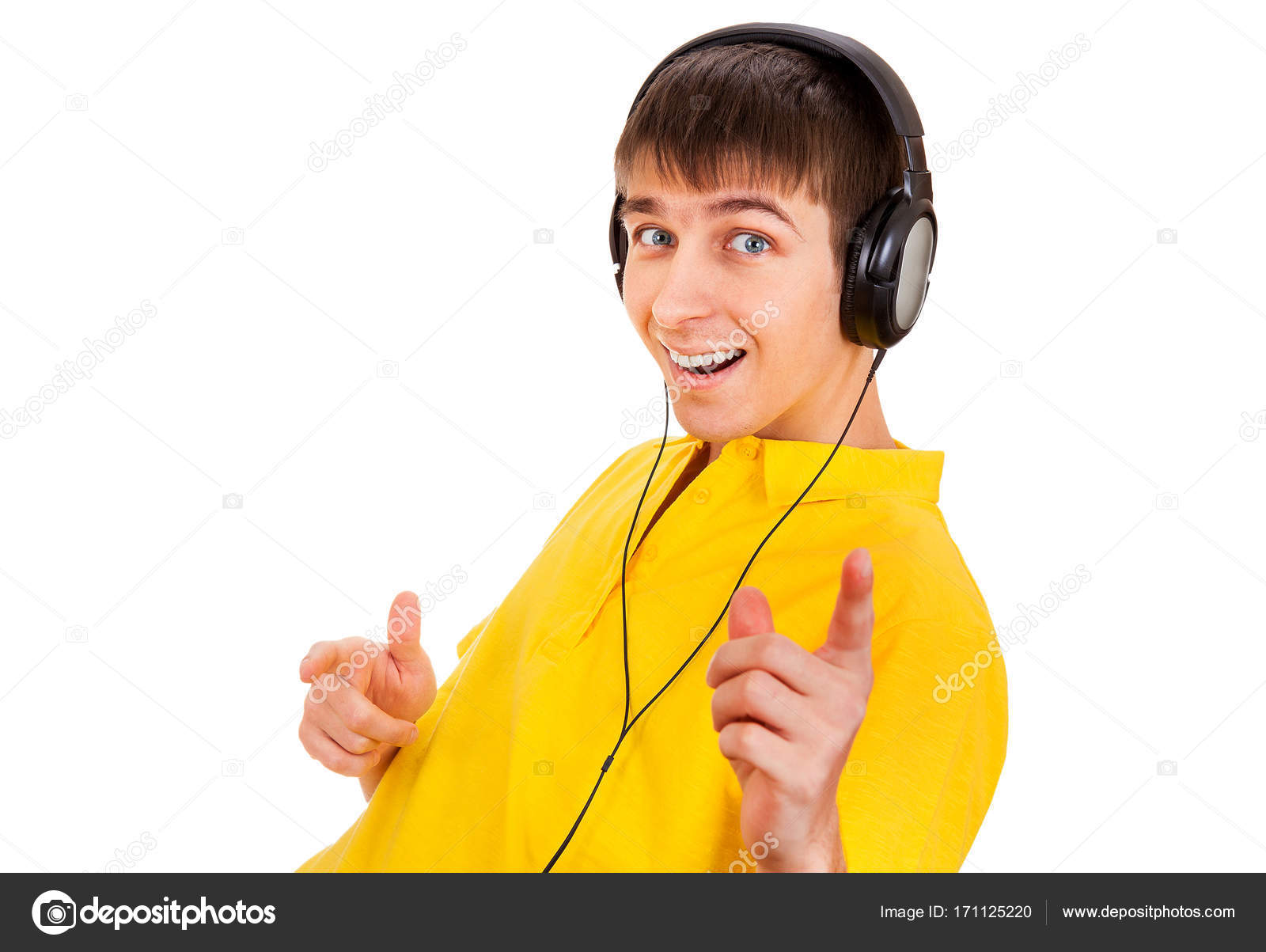 Young Man in Headphones — Stock Photo © sabphoto #171125220