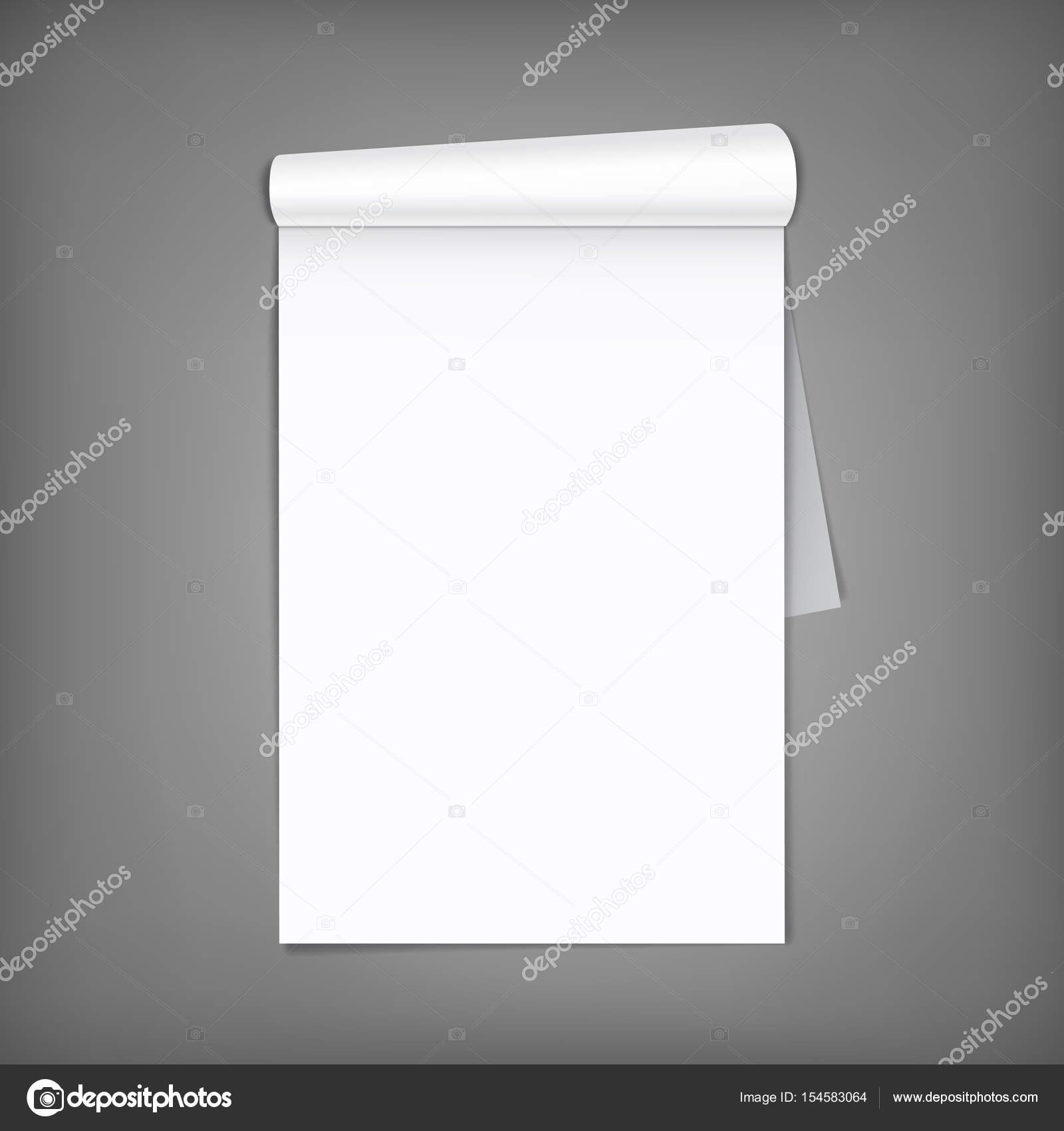 Blank magazine with rolled pages. A4 Stock Vector by ©kazyavka 154583064
