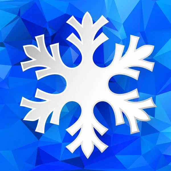 Vector snowflake. Abstract snowflake on geometric pattern. Snowf Stock ...