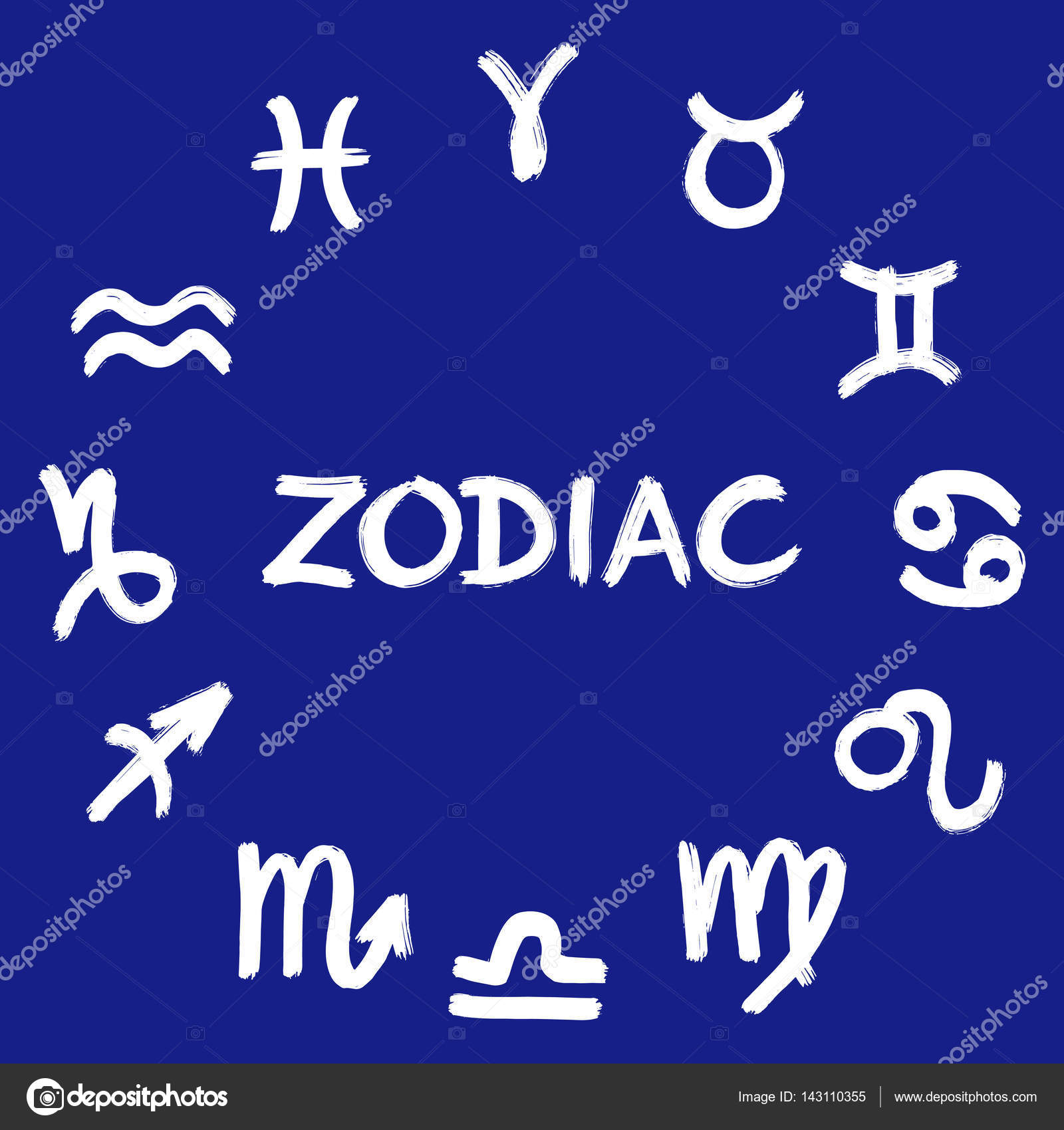 Conjunto de signos del zodíaco Vector de stock #143110355 de ©de-kay