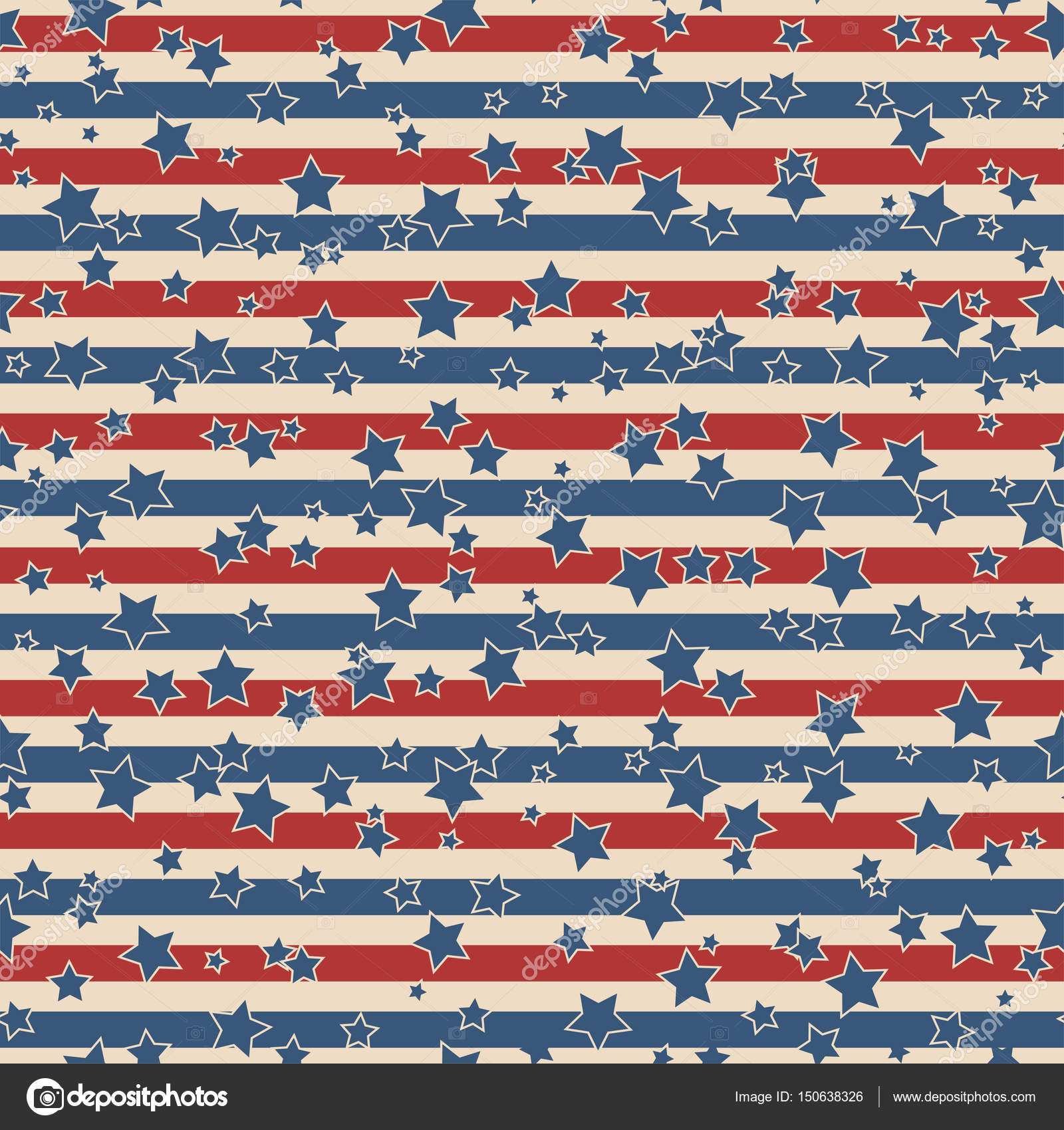 Vintage Stars And Stripes Vector