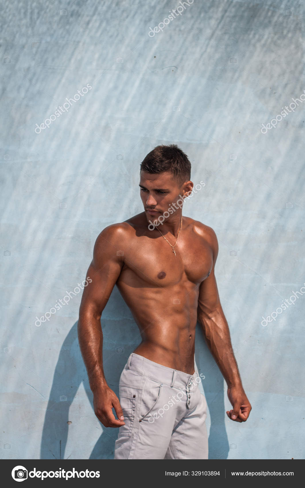 Shirtless male model — Stock Photo © vishstudio #329103894