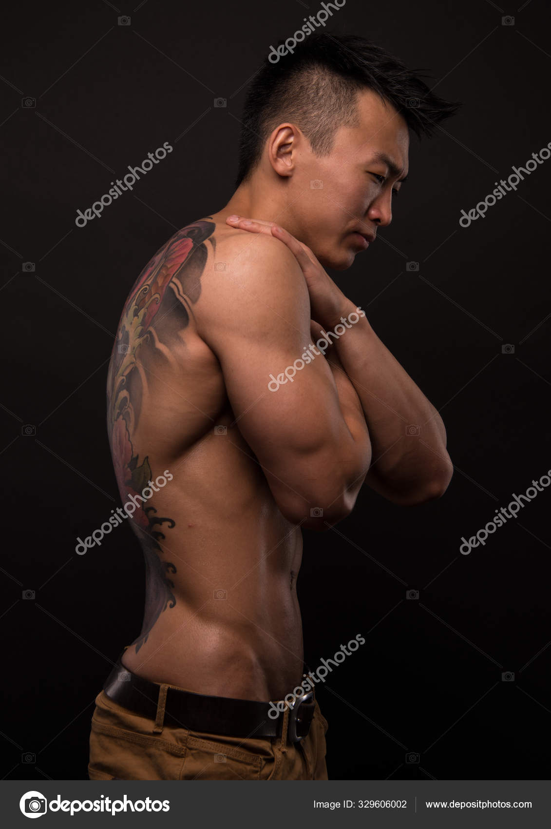 Asain sad bodybuilder — Stock Photo © vishstudio #329606002