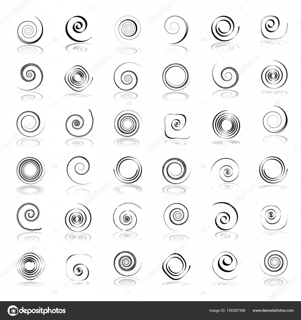 Spiral design elements. Stock Vector Image by ©troyka #155387396