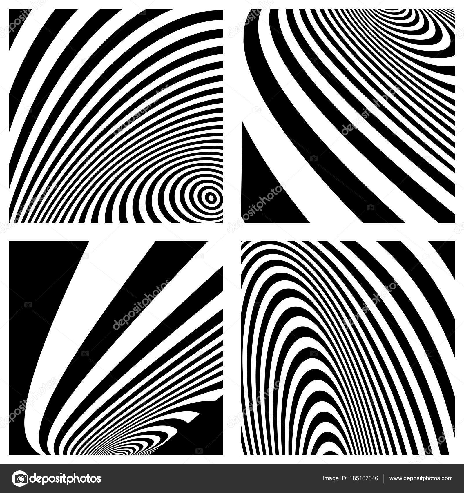 Patrones de líneas abstractas. Texturas rayadas . Vector de stock por ...