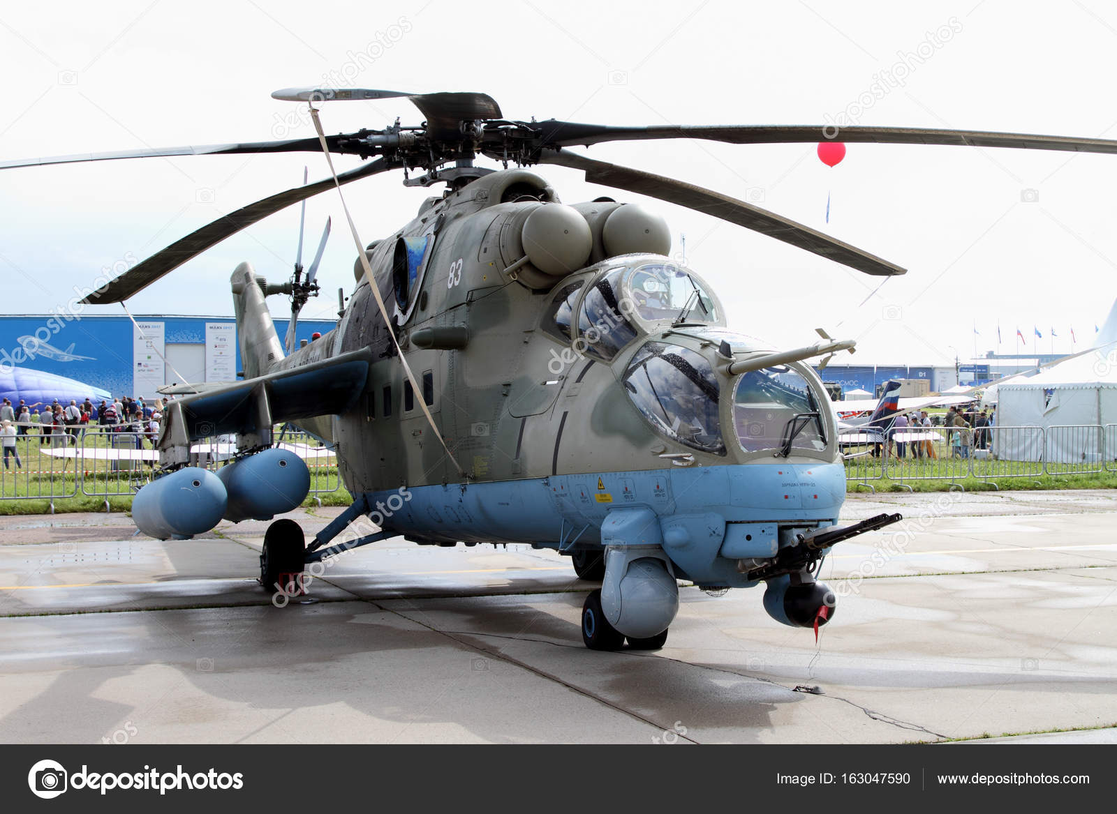 Helicopter Mi-35 at the International Aviation and Space Salon ...