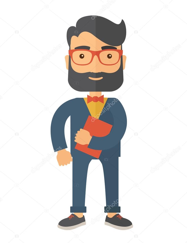 Man holding book under his arm. Stock Illustration by ©VisualGeneration ...