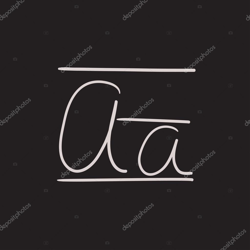 Cursive letter a sketch icon. Stock Vector by ©VisualGeneration 125337840