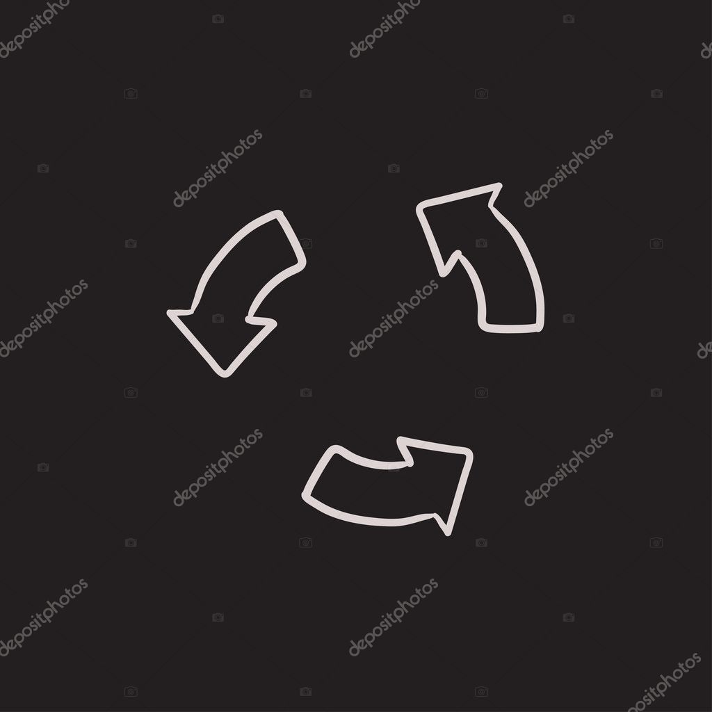 Replay button sketch icon. Stock Vector by ©VisualGeneration 125354730