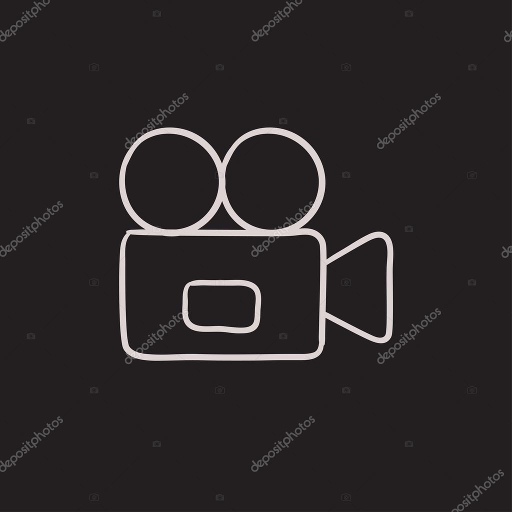 Video camera sketch icon. Stock Vector by ©VisualGeneration 125356004