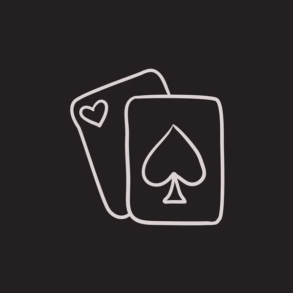 Playing cards sketch icon. Stock Vector by ©VisualGeneration 118952480 Playing cards sketch icon. Stock Vector by ©VisualGeneration 118952480