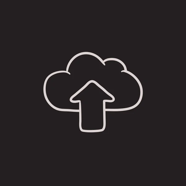 Cloud with arrow up sketch icon. Stock Vector by ©VisualGeneration ...