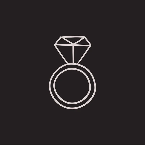Diamond ring icon drawn in chalk. Stock Vector Image by ...