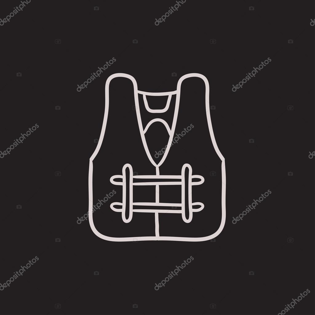 Life vest sketch icon. Stock Vector by ©VisualGeneration 125375260