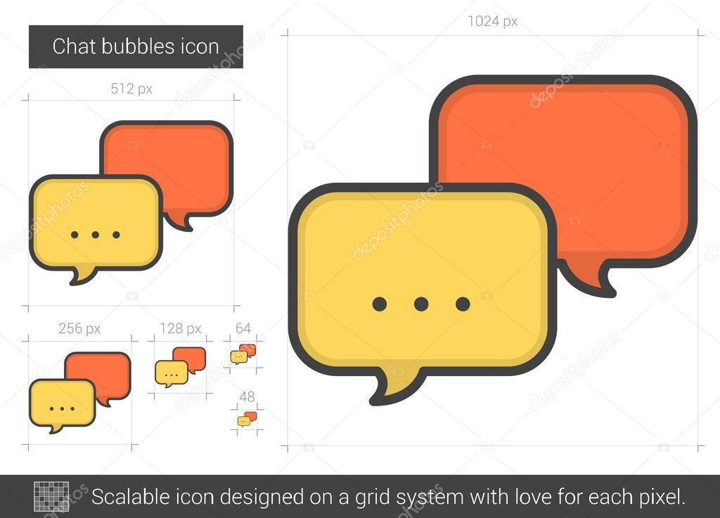 Chat bubbles line icon. Stock Vector by ©VisualGeneration 126764590