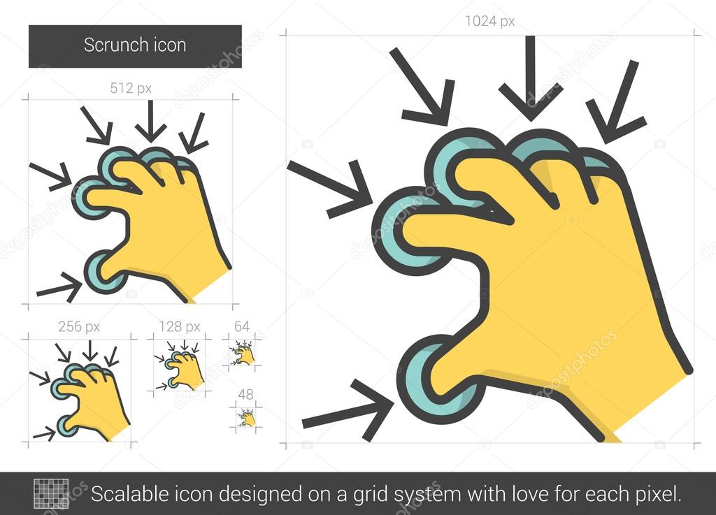 Scrunch line icon. Stock Vector by ©VisualGeneration 126786354