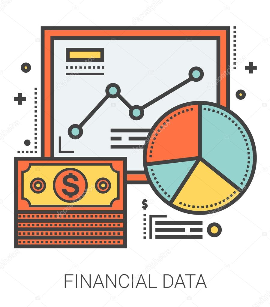 Línea de datos financieros infografía . Vector de stock #127905096 de ...