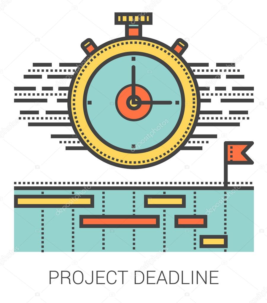 Project deadline line infographic. Stock Vector by ©VisualGeneration ...