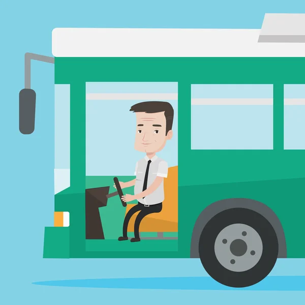 Stick Figure Bus Driver Cartoon