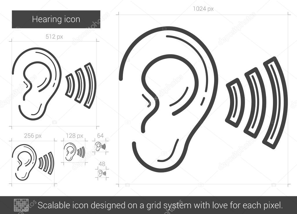 Hearing line icon. Stock Vector by ©VisualGeneration 129013816