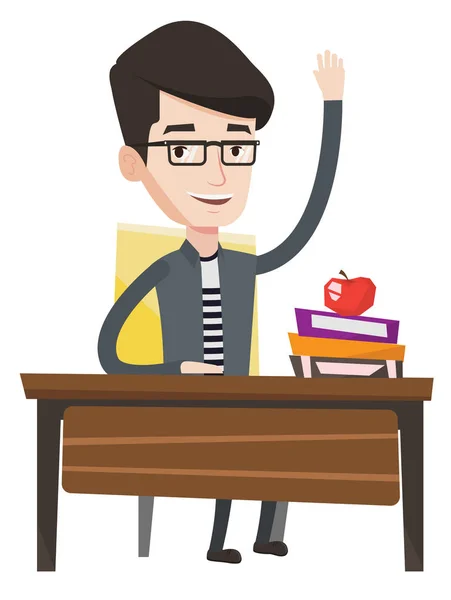 Student raising hand Vector Images | Depositphotos