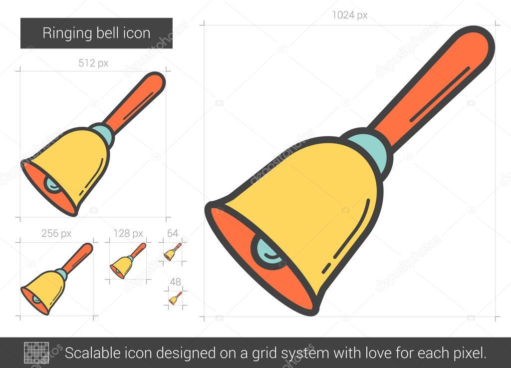 Ringing bell line icon. Stock Vector by ©VisualGeneration 130022984