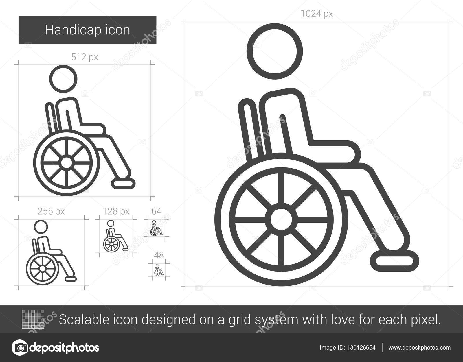 Handicap line icon. Stock Vector Image by ©VisualGeneration #130126654