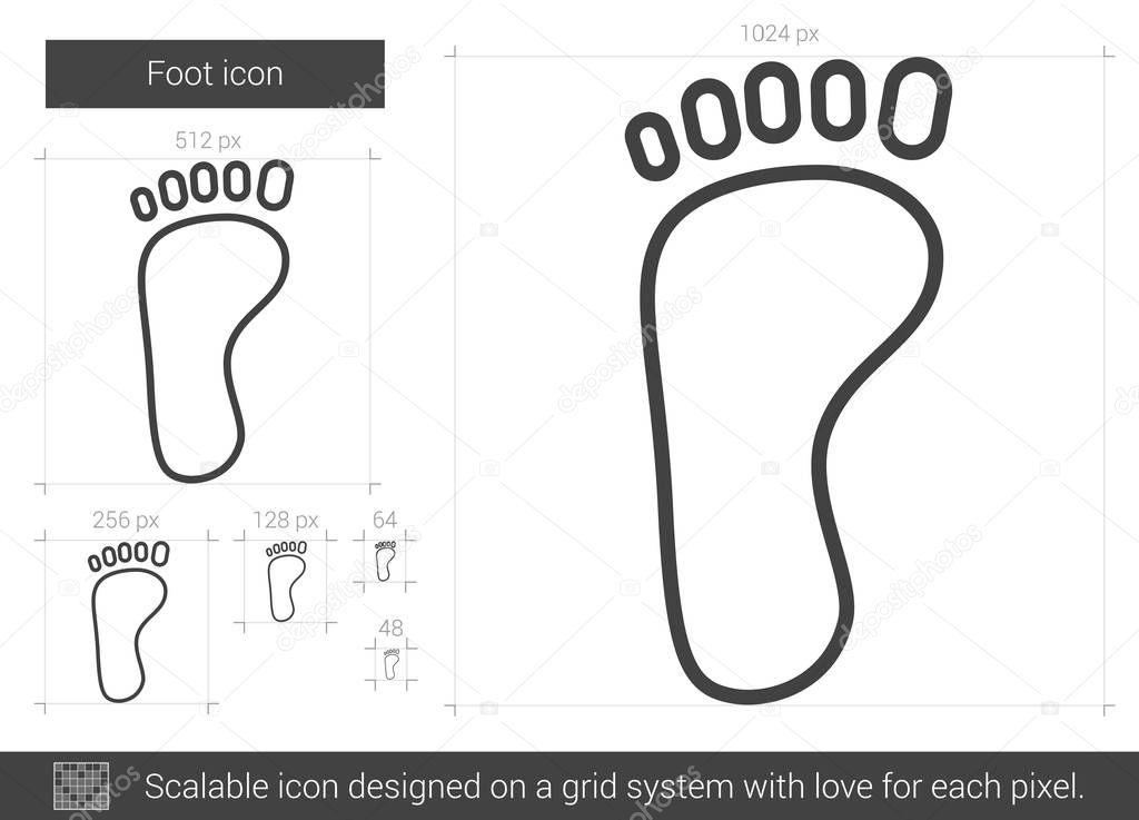 Foot line icon. Stock Vector by ©VisualGeneration 130127014